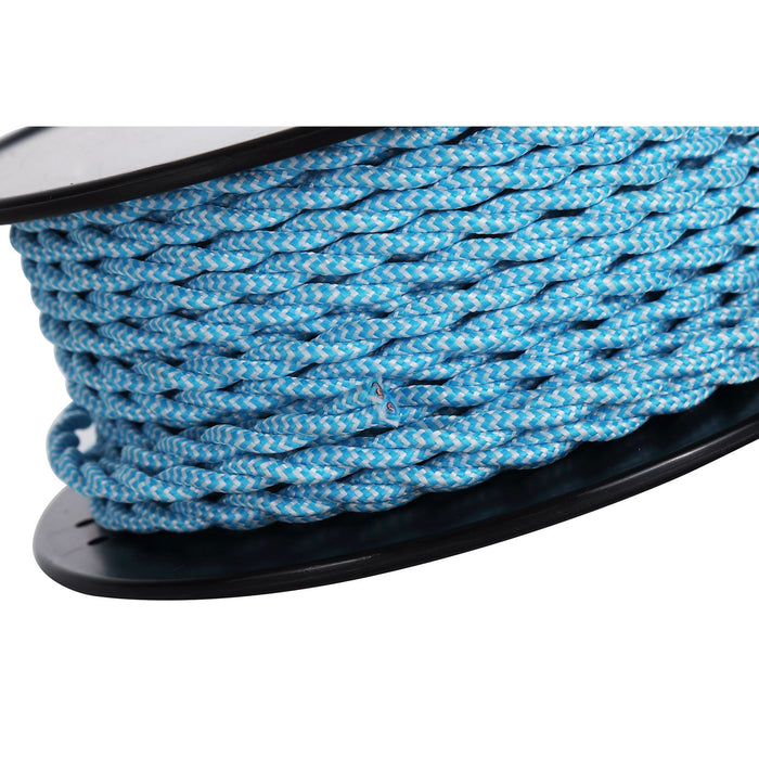 Nelson Lighting NL81109 Apollo 25m Roll Blue & White Wave Stripe Braid