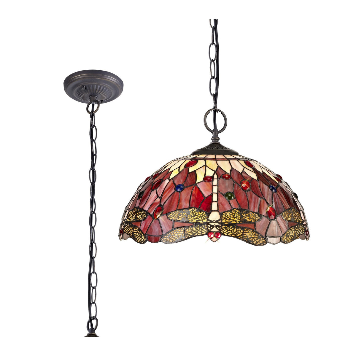 Nelson Lighting NLK01009 Heidi 2 Light Down Lighter Pendant With 40cm