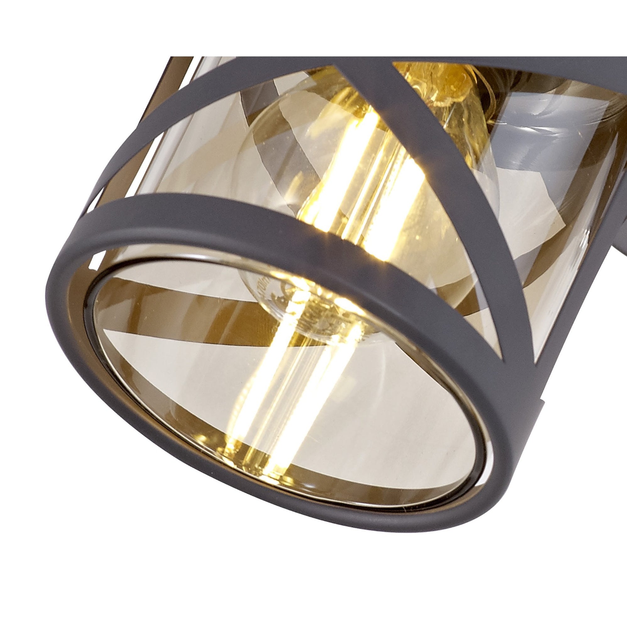 Nelson Lighting NL81119 Nivarna 1 Light Spot Light Matt Grey/Polished